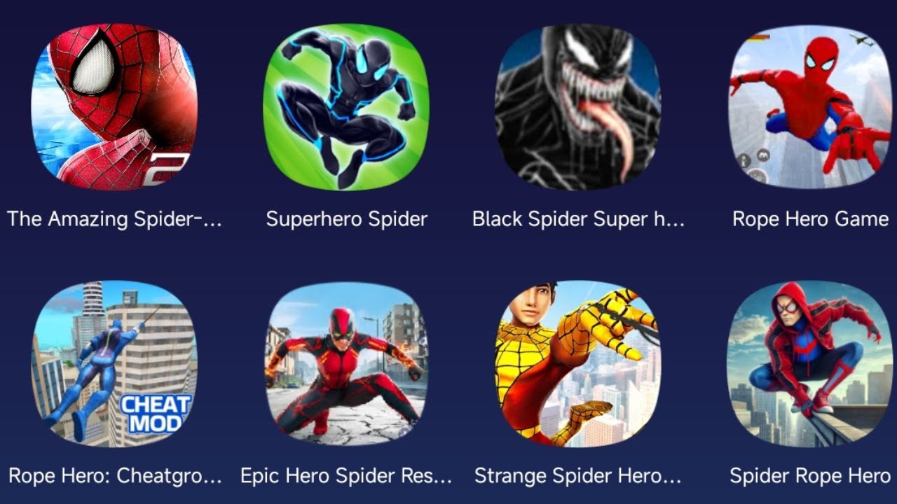 The Amazing Spider-Man 2,Superhero Spider,Black Spider Superhero,Rope ...