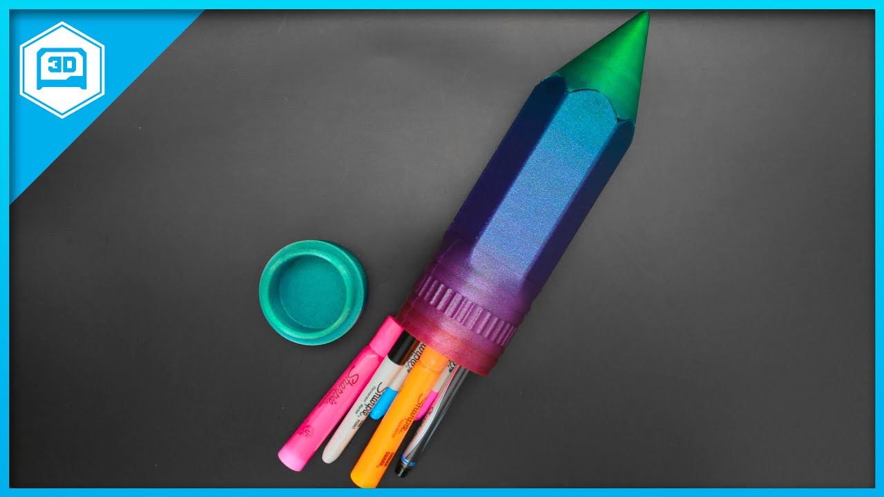 Pencil Pen Box #3dprinting #adafruit - YouTube