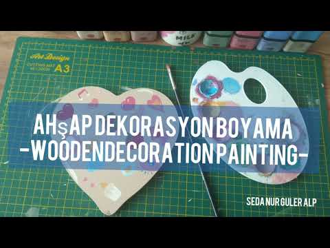 Ahşap dekorasyon boyama- wooden decoration painting-DIY-Acrylicpaint