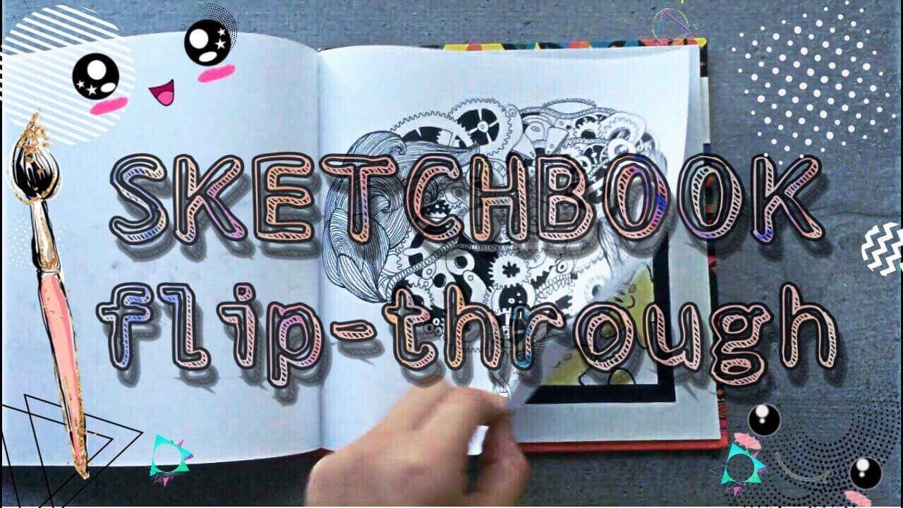 My SKETCHBOOK №1 Flip-through // 64!! different DRAWiNGS in 3 min ...
