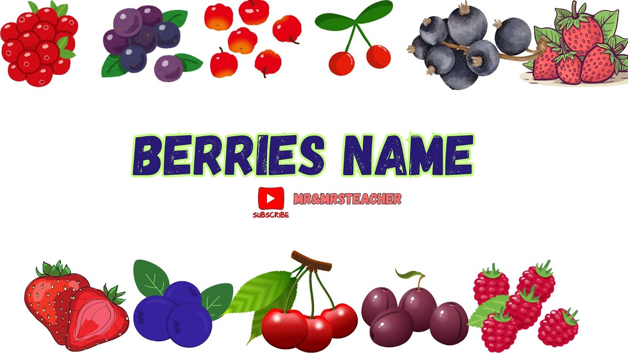 Berries Name in English| Learning Berries Name| Kindergarten video ...