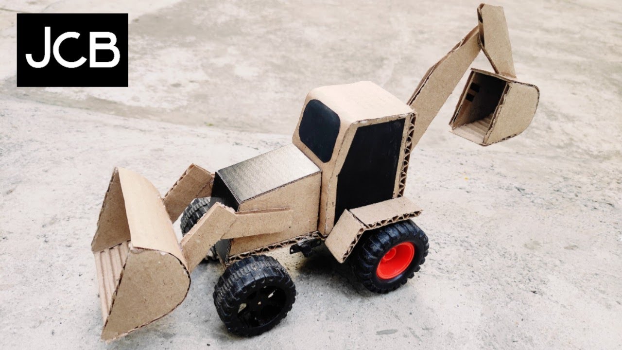 How To Make JCB Truck from cardboard - JCB - YouTube
