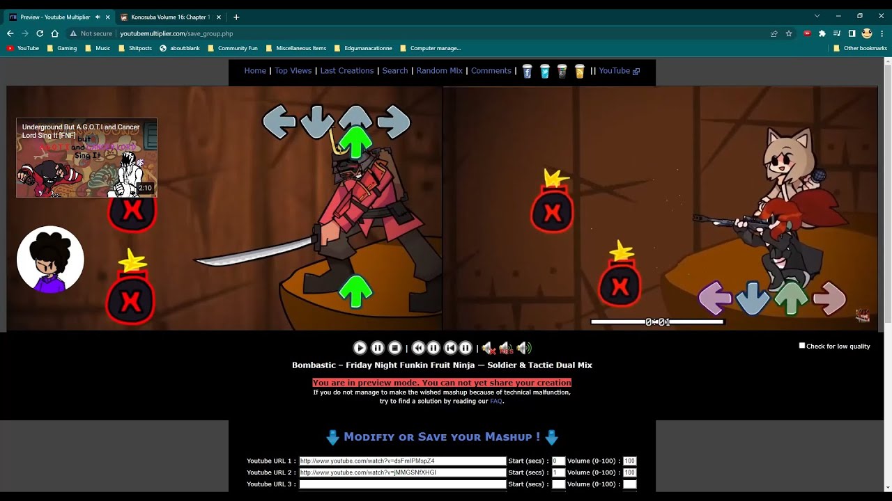 Bombastic – FNF Fruit Ninja — Soldier TF2 & Tactie Dual Cover - YouTube