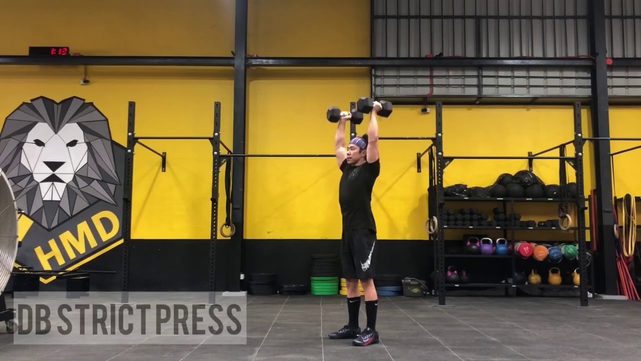 Dumbbell strict press - YouTube