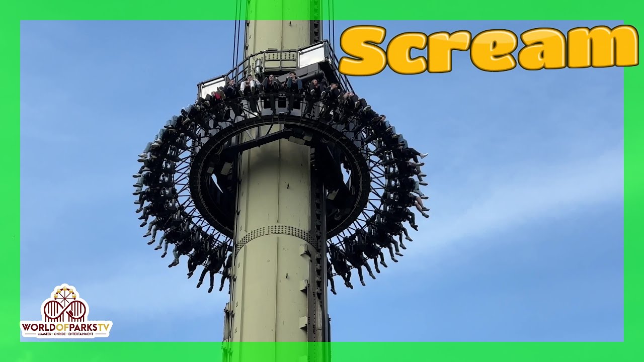 Scream Heide Park Soltau 2024 - Off Ride - Gyro Drop - Free Fall Tower ...