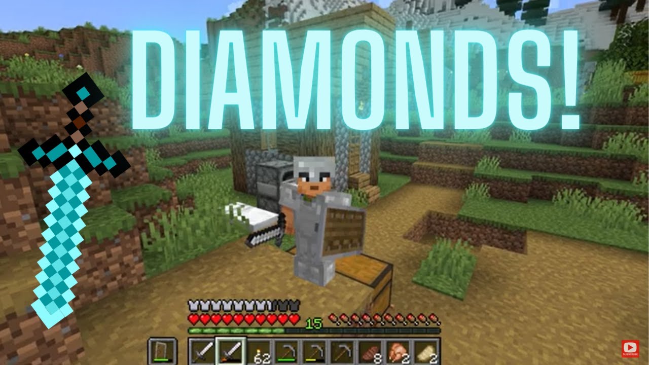 Diamonds! Minecraft Lets Play Episode 8 - YouTube