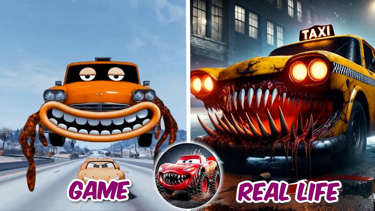 INFECTED Taxi Car Eat Monsters In Real Life | All Eater Monster | Tiles ...