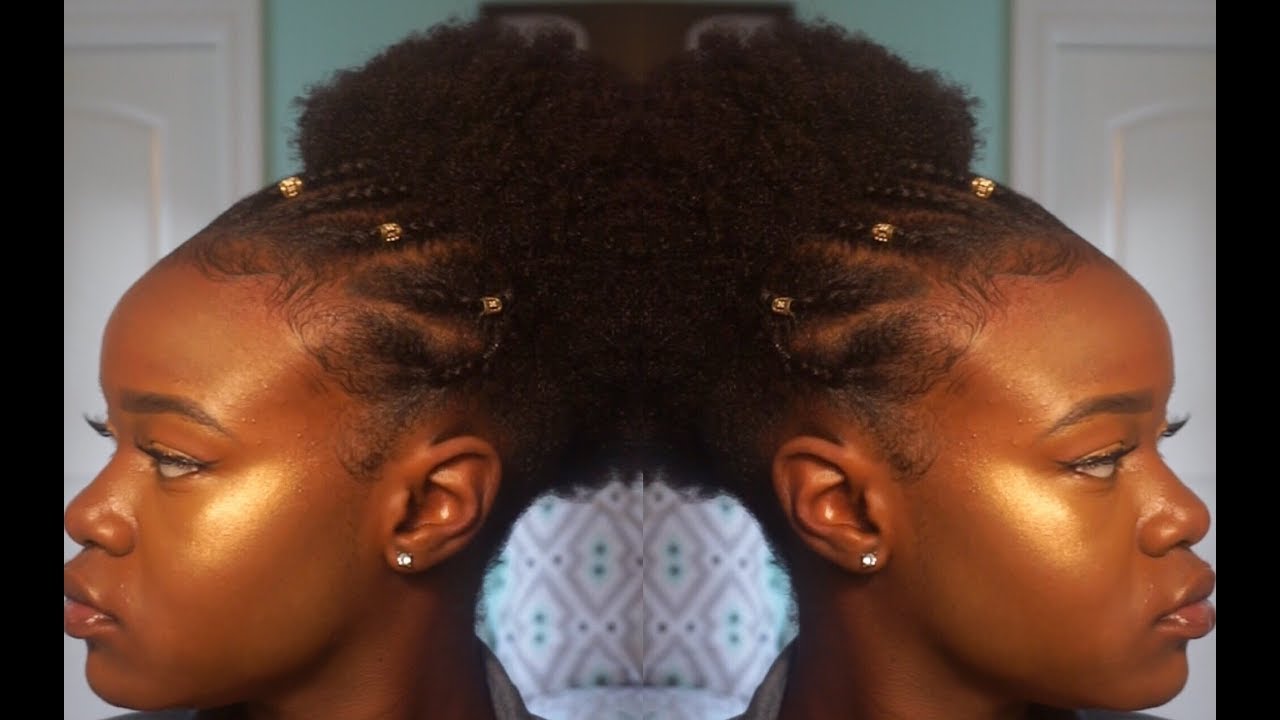 A LOOK...NATURAL PUFF WITH BRAIDED TWIST| AllaijaBriann - YouTube