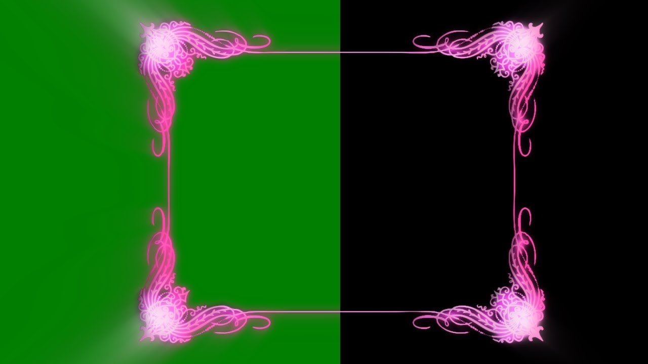 BLACK GREENSCREEN & GREENSCREEN BORDER WEDDING NOEN LIGHTS (FREE) - YouTube