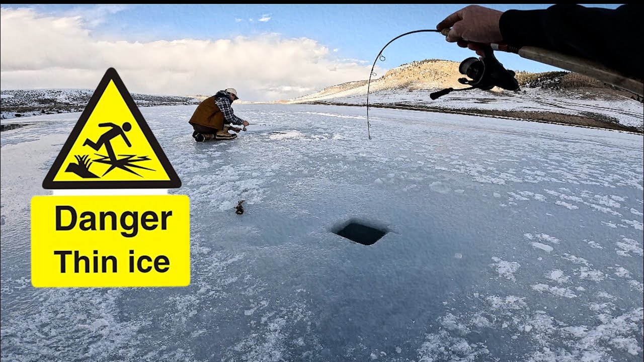 Ice Fishing Super Rare Trout | Ultra-Thin Ice - YouTube