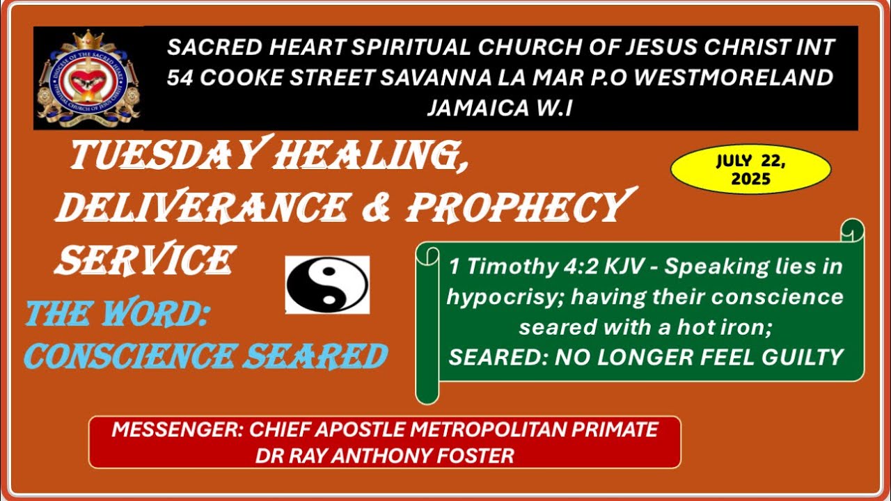 CONSCIENCE SEARED - TUESDAY NIGHT HEALING AND PROPHECY SERVICE - LEG 2 - YouTube