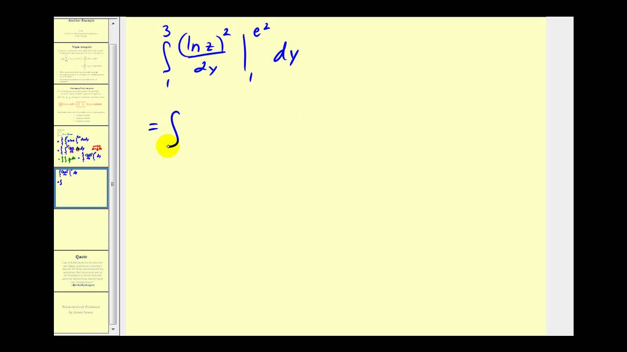 Evaluating Triple Integrals - Example - YouTube