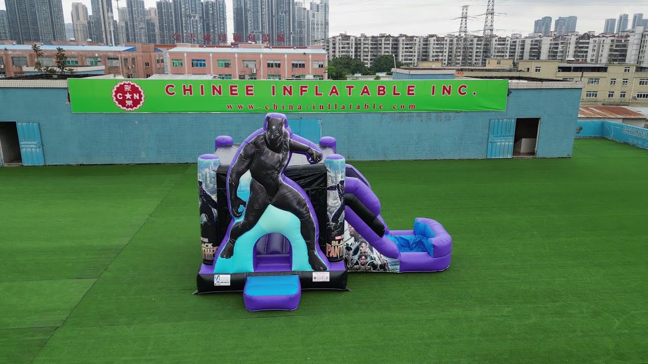 Unveiling: Black Panther Bouncy Castle with Slide! Dive into Wakanda ...