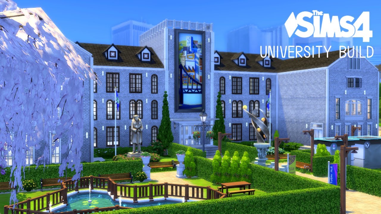 [Sims 4] 대학교 건축 (배포/다운) | University Build Download - YouTube