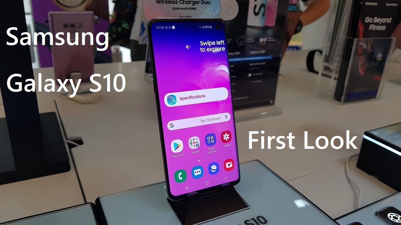 Samsung Galaxy S10 (Prism Black Color) First Look (4k video) - YouTube