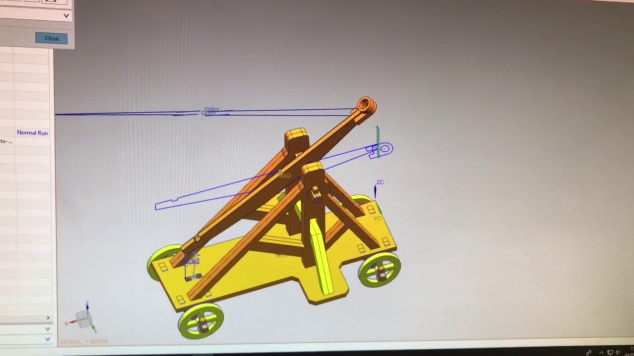 Siemens NX -- Catapult Simulation - YouTube