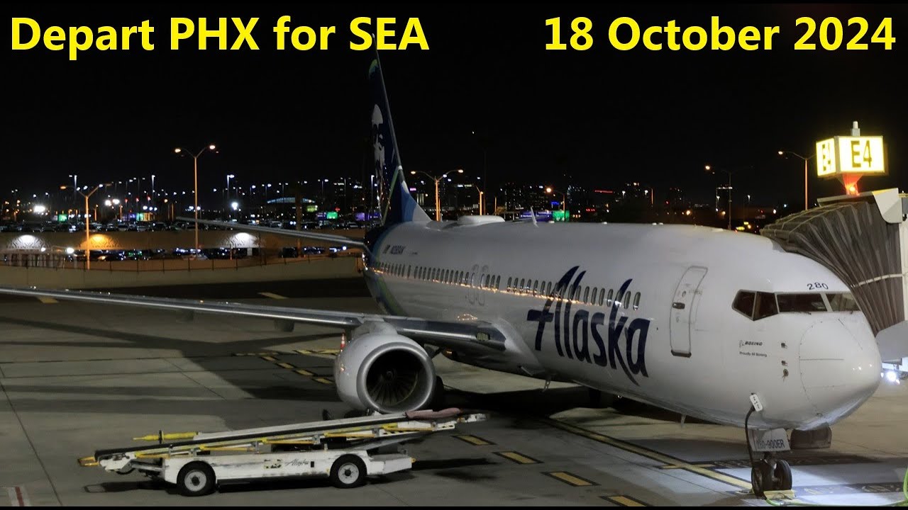 Depart PHX for SEA AS #611 737-990ER N280AK. 18 October 2024. - YouTube