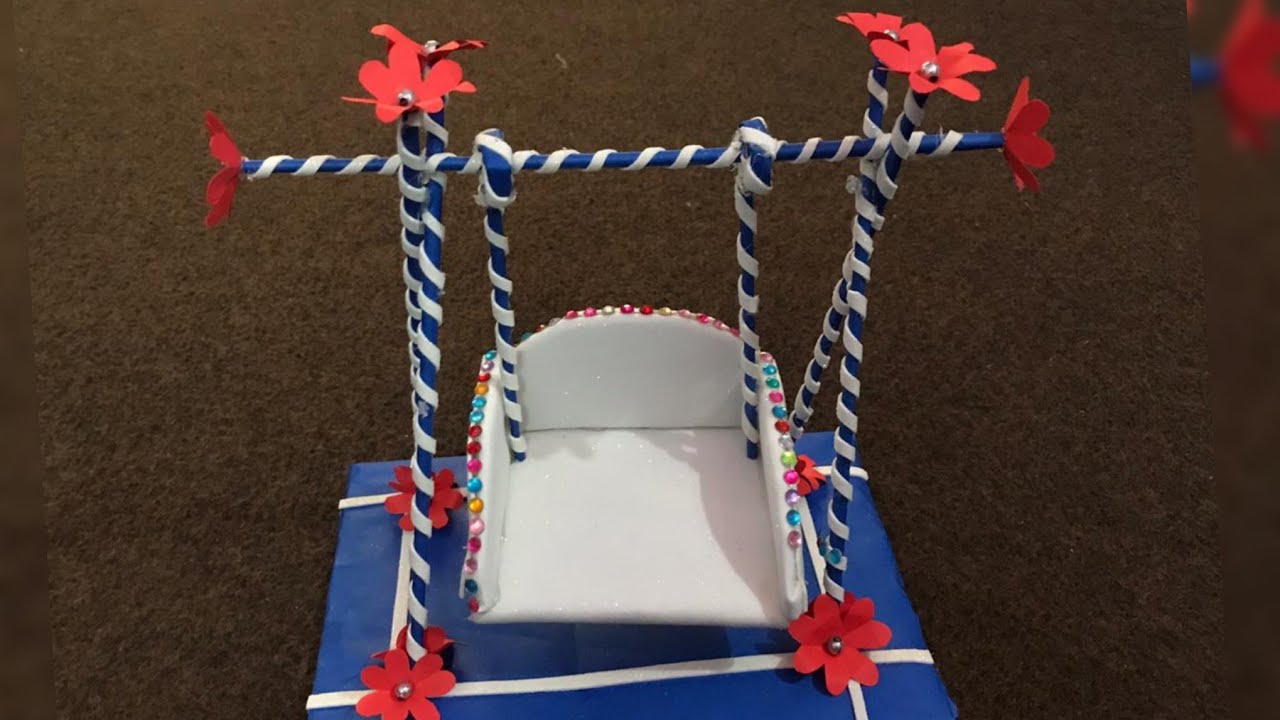 DIY Easy Paper Swing for Barbie Doll || 3D Origami Swing For Doll ...