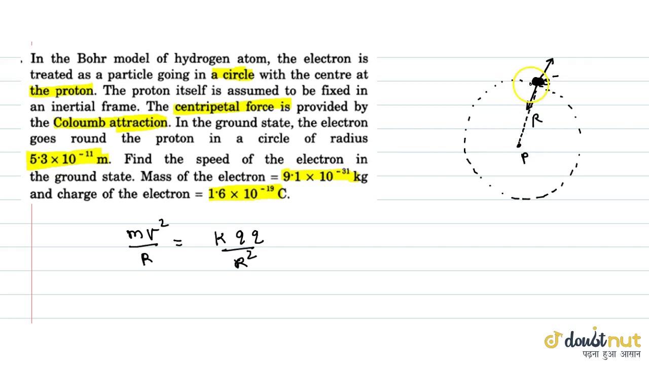 In the Bohr model of hydrogen atom, the electron is treated as a ...