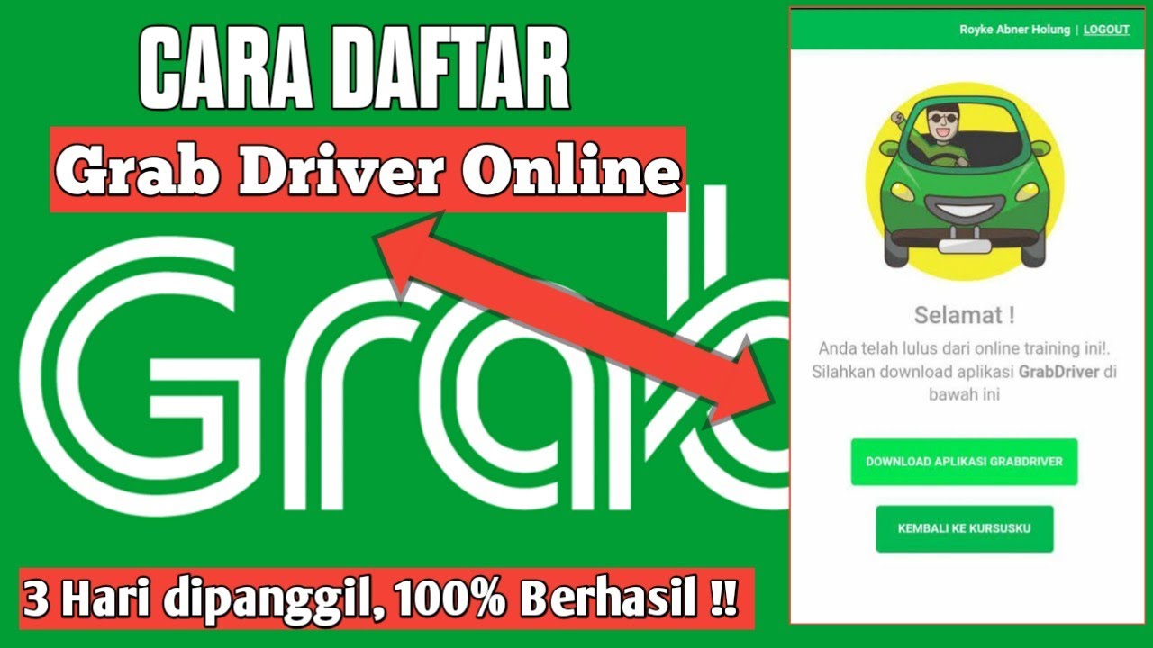 Cara Daftar Driver Grab Online Terbaru 2025 || Tips and Trik cepat ...