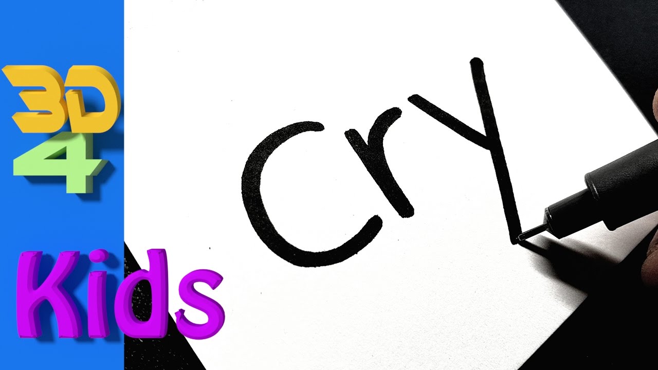 Turn word into cartoon - Very Easy ! CRY wordtoon #35 😪 - YouTube