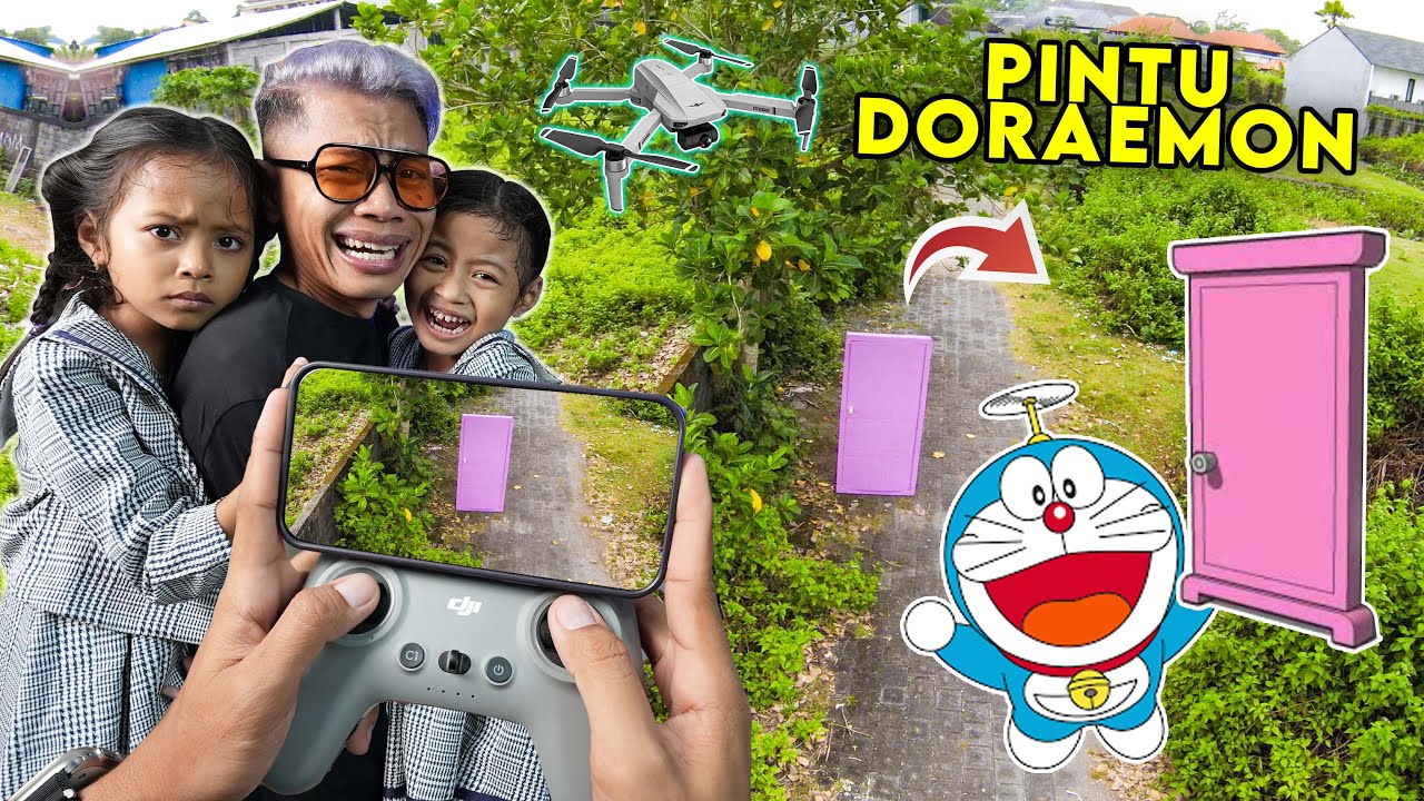 DRONE MENANGKAP JELAS ADA PINTU AJAIB DORAEMON DI BELAKANG RUMAH KITA!! - YouTube