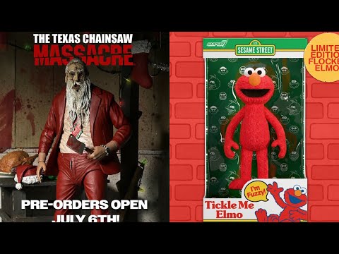 New Neca Leatherface Santa & Sesame Street Super 7 Rosa action figures reveals 
