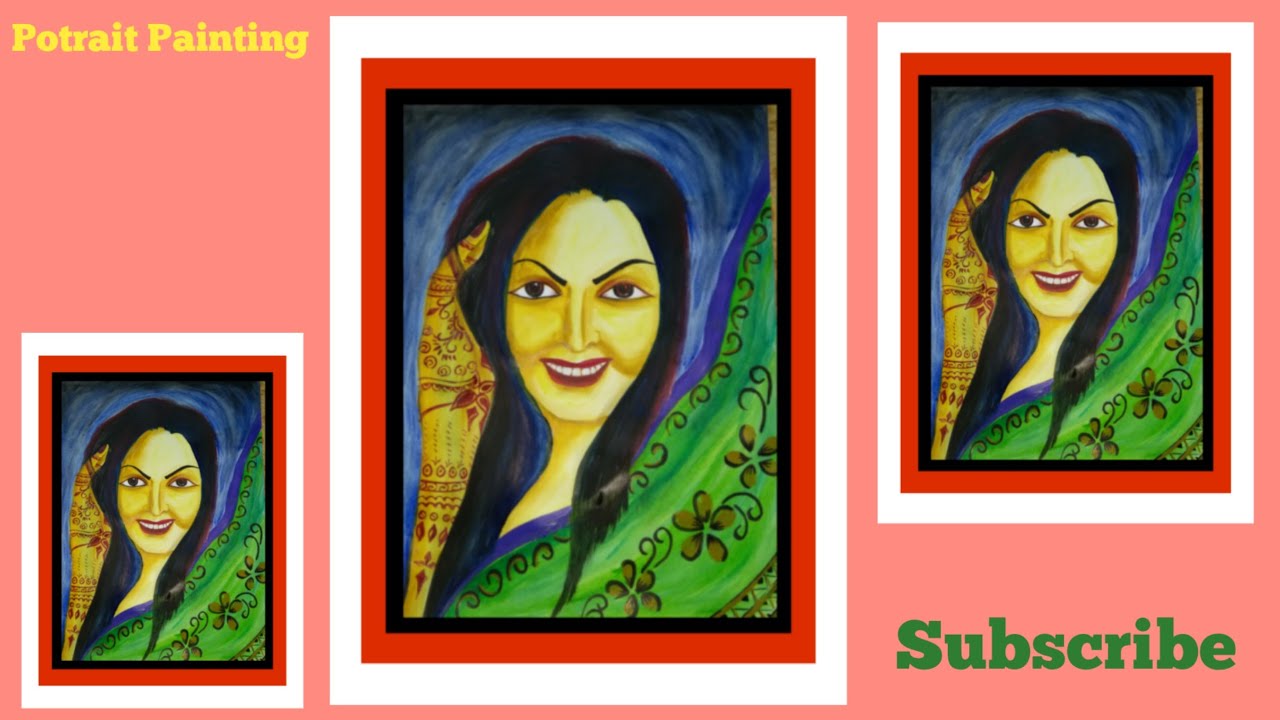 How to draw Portrait making||how to make Portrait painting || - YouTube