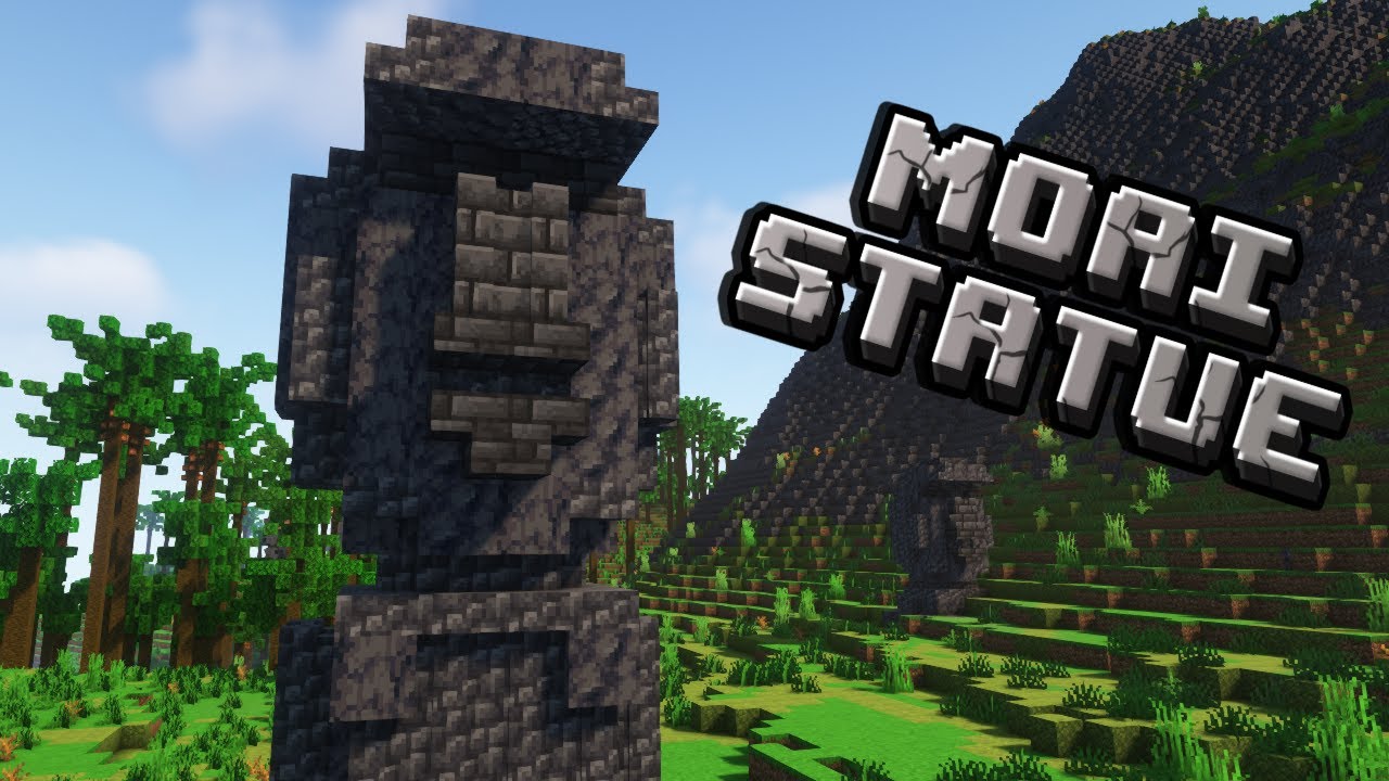 Minecraft MOAI STATUE - tutorial - YouTube