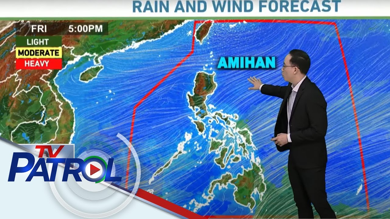 Mahinang pag-ulan inaasahan bukas dala ng amihan | TV Patrol - YouTube