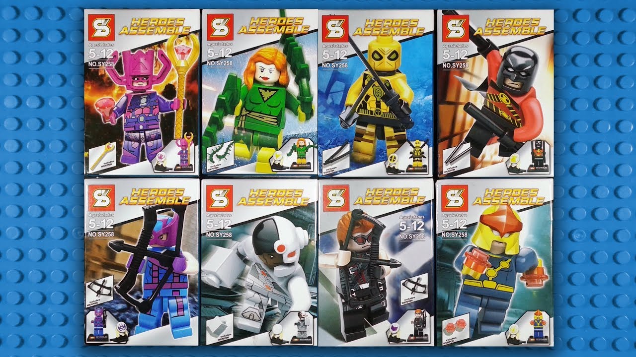 LEGO Marvel DC Assemble Heroes Minifigures (knock-off) Sheng Yuan SY258 ...