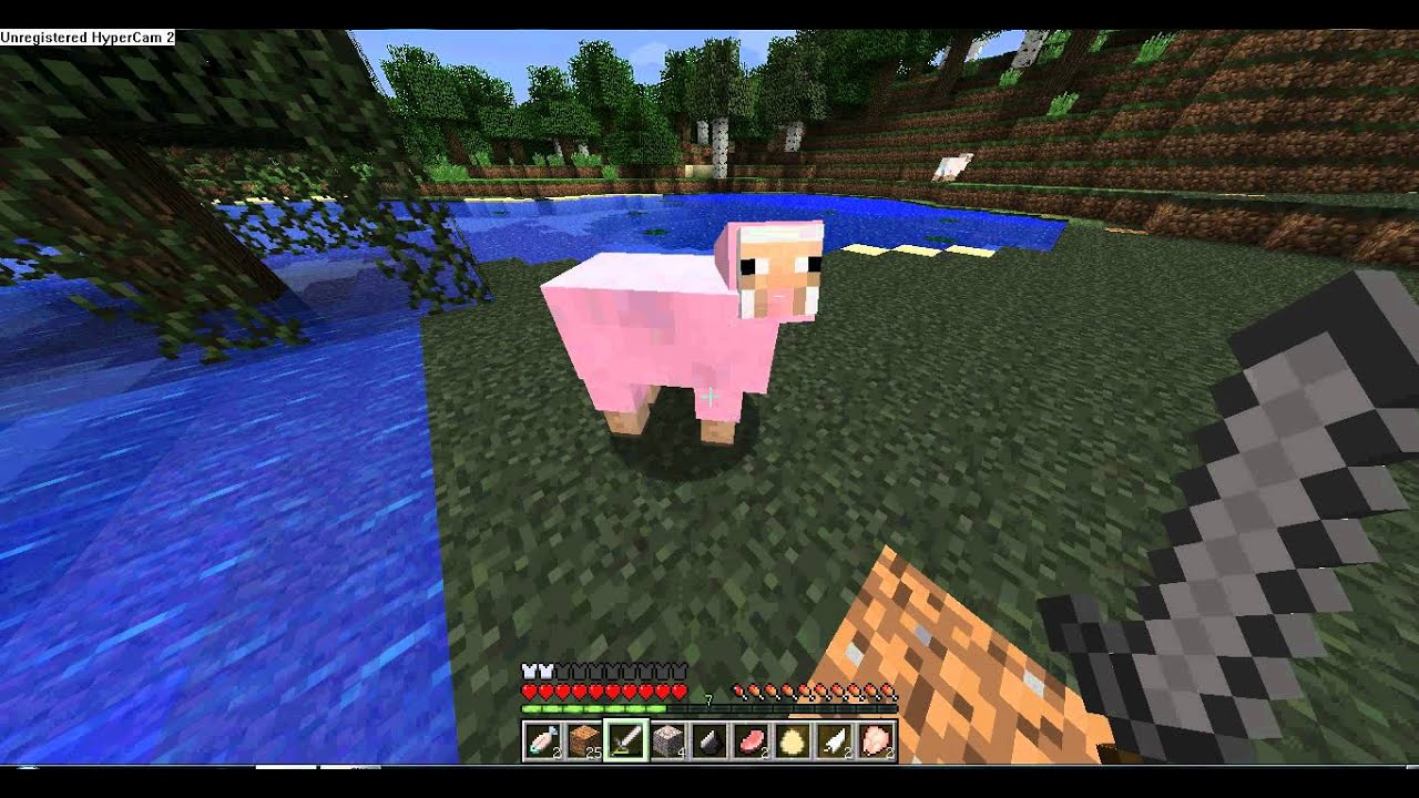 różowa owca w minecraft - YouTube