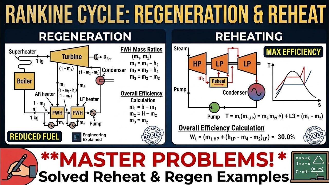 Regeneration & reheating in thermodynamics Problems | reheating in ...