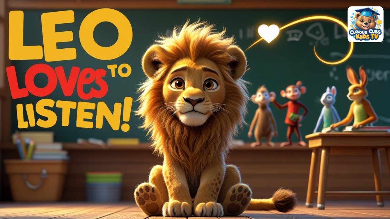 Leo Lion Loves to Listen Rhyme - YouTube