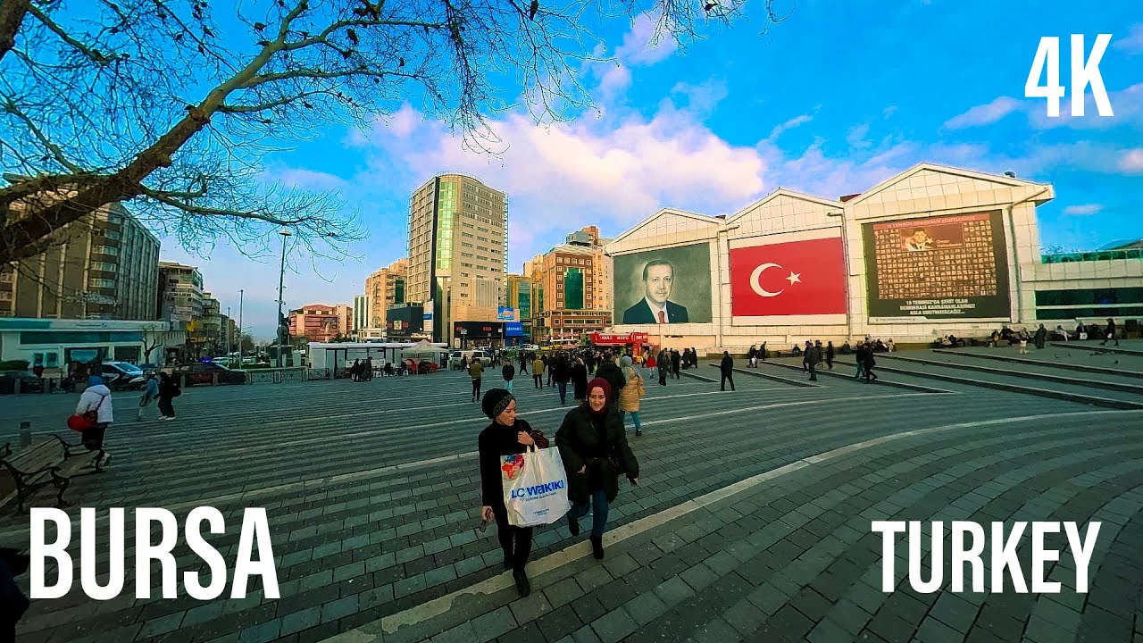 4K Bursa city, Turkey Walking Tour - YouTube