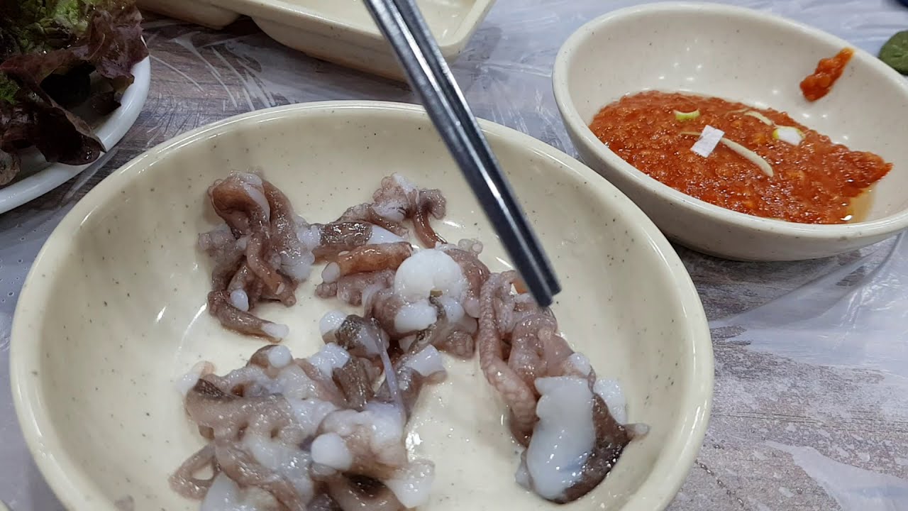 Eating live octopus in Korea - YouTube