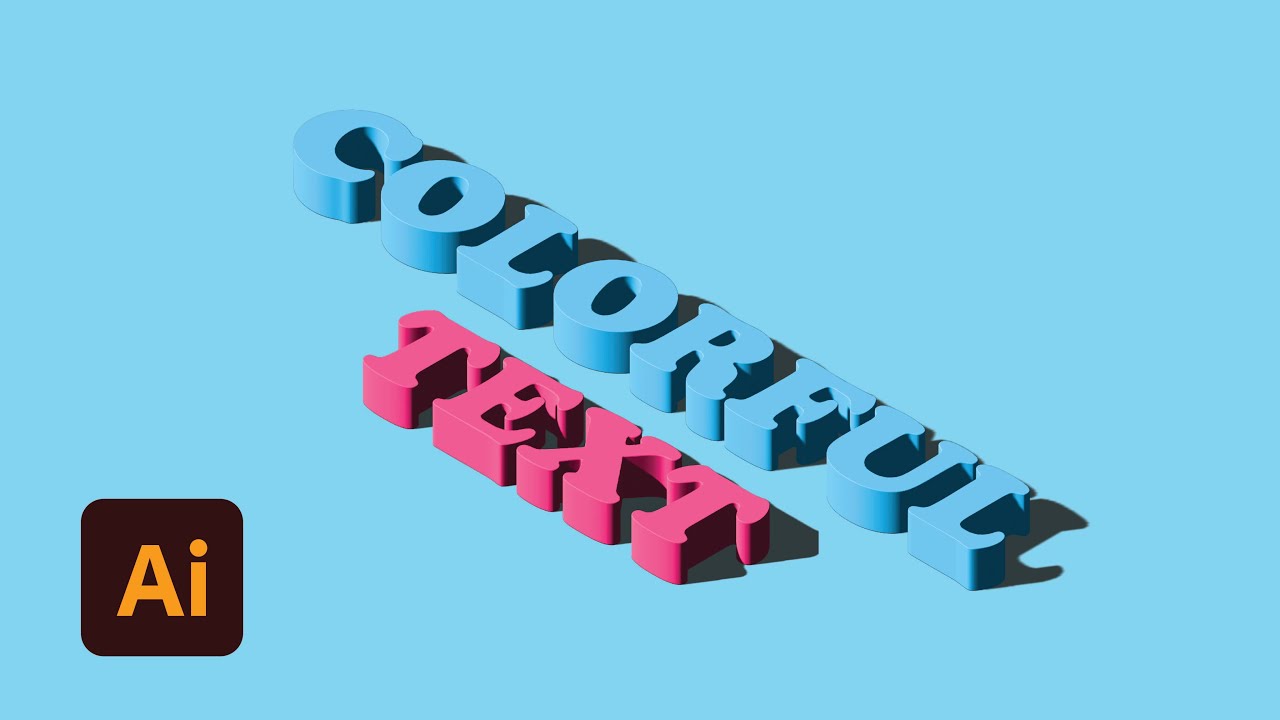 Isometric Text Effect | 3D Text Effect | Illustrator Tutorial - YouTube