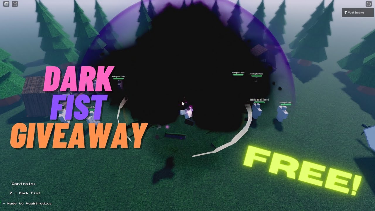 Dark Fist Giveaway [FREE] | Roblox Studio - YouTube