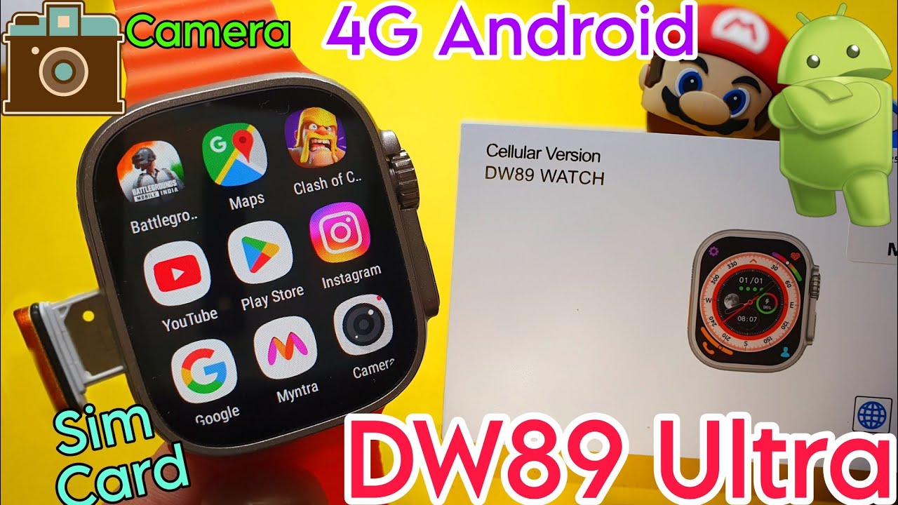DW89 Ultra Smartwatch | dw89 Ultra 4G Android Smartwatch With Sim Card ...