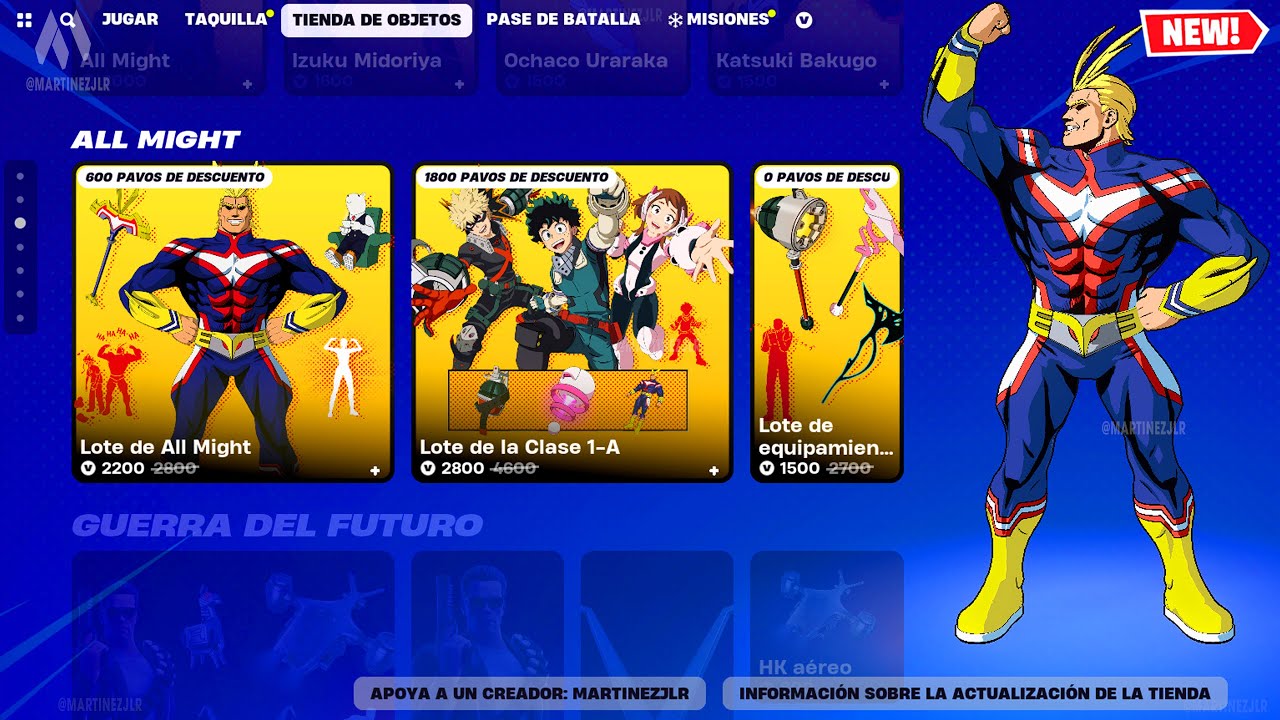 *NUEVA* TIENDA, Skins My Hero Academia, Skin All Might, Skin Terminator ...