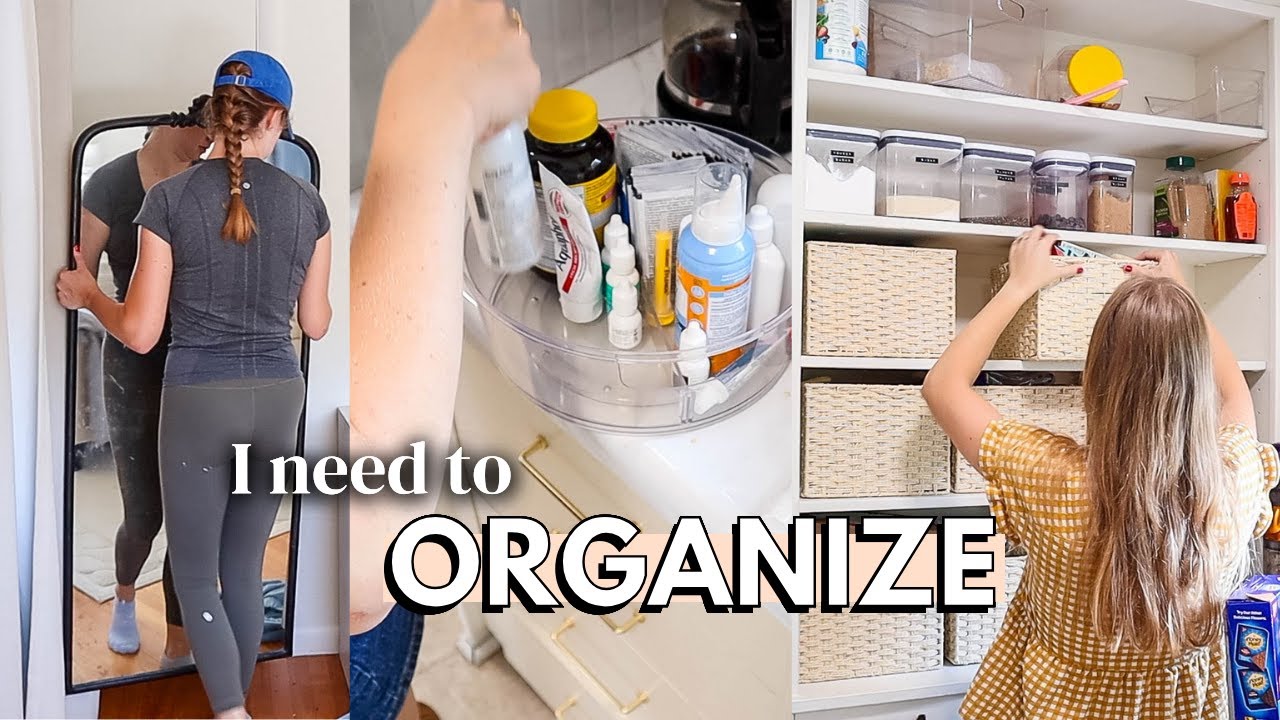 HOME IMPROVEMENTS | organizing, decluttering, labeling & cleaning motivation - YouTube