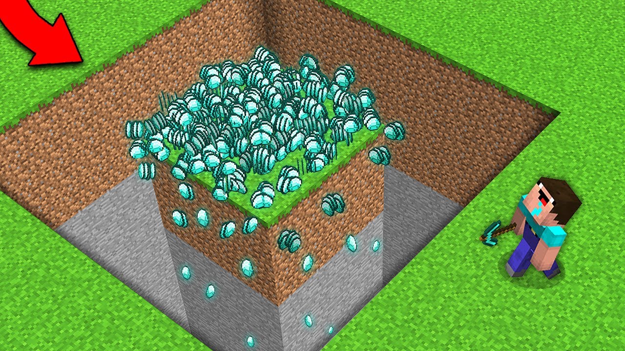 CAN NOOB COLLECT ALL DIAMONDS ON THE DIAMOND ISLAND? Minecraft - NOOB ...