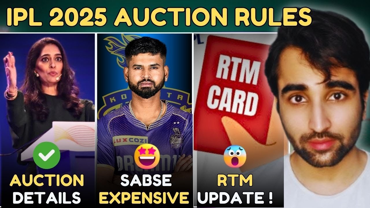 IPL 2025 Mega Auction FULL DETAILS | TIME | VENUE | TEAM PURSE | RTM | LIVE STREAMING - YouTube