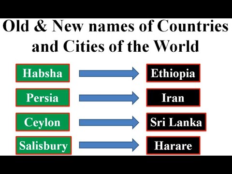 Old names of different countries and cities - YouTube