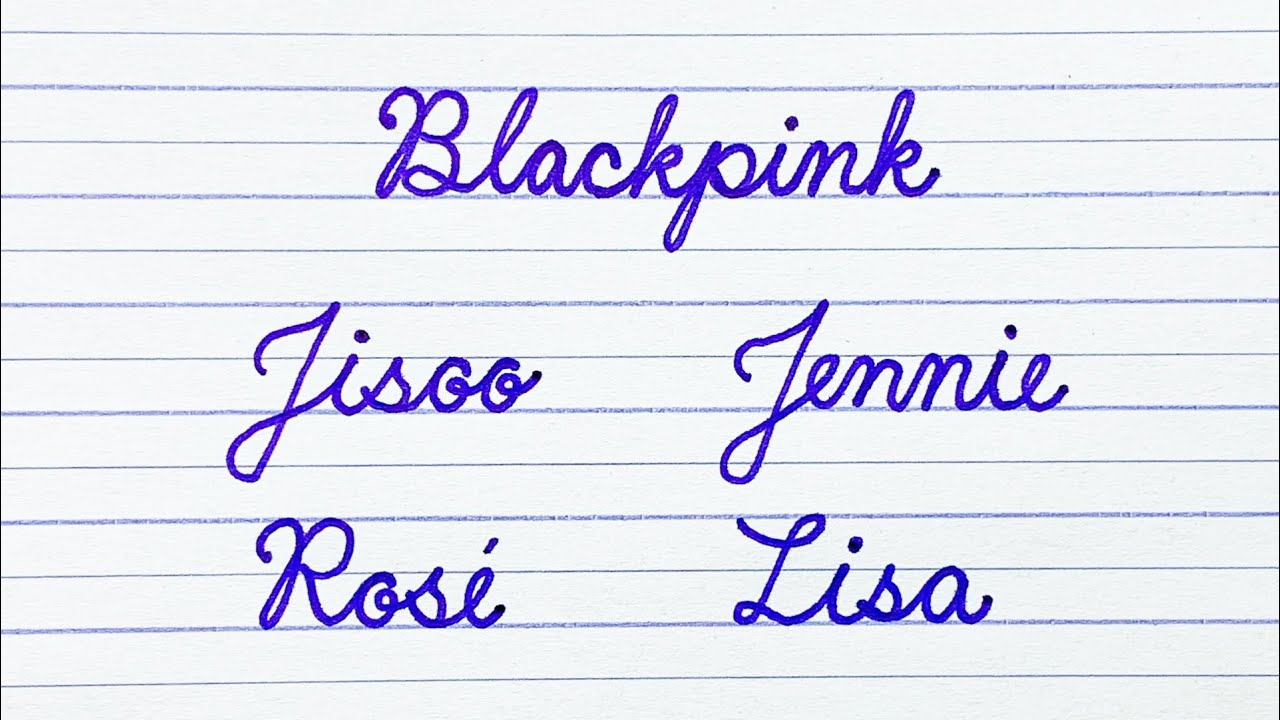 Blackpink Members - Beautiful cursive writing | Neat and clean ...
