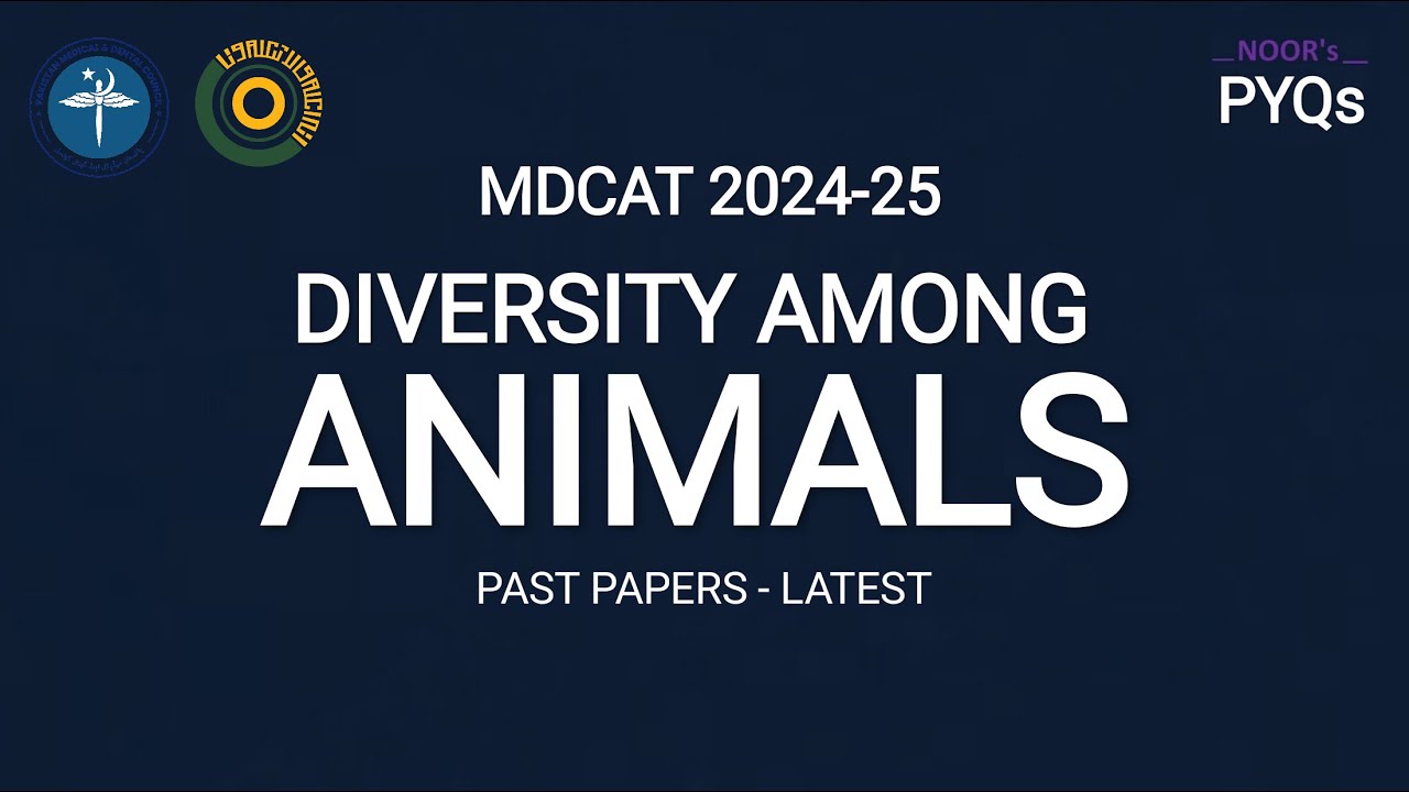 DIVERSITY AMONG ANIMALS | MDCAT 2024-25 | Key Past Year Questions ...