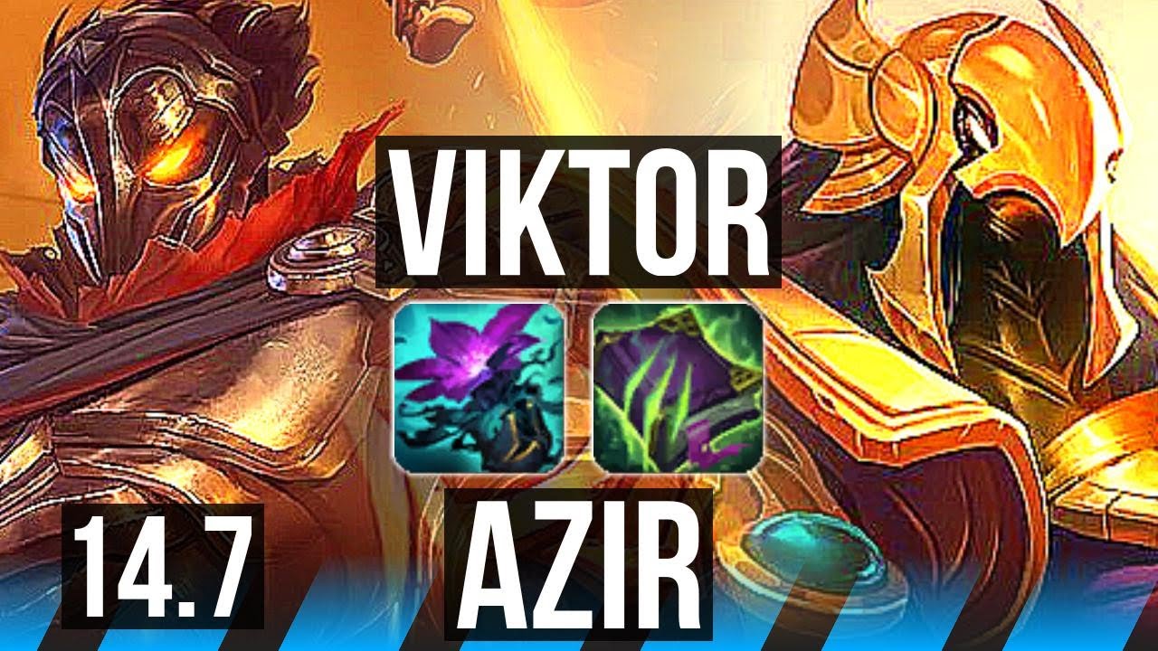 VIKTOR vs AZIR (MID) | Comeback, 65k DMG, 400+ games | NA Master | 14.7 ...