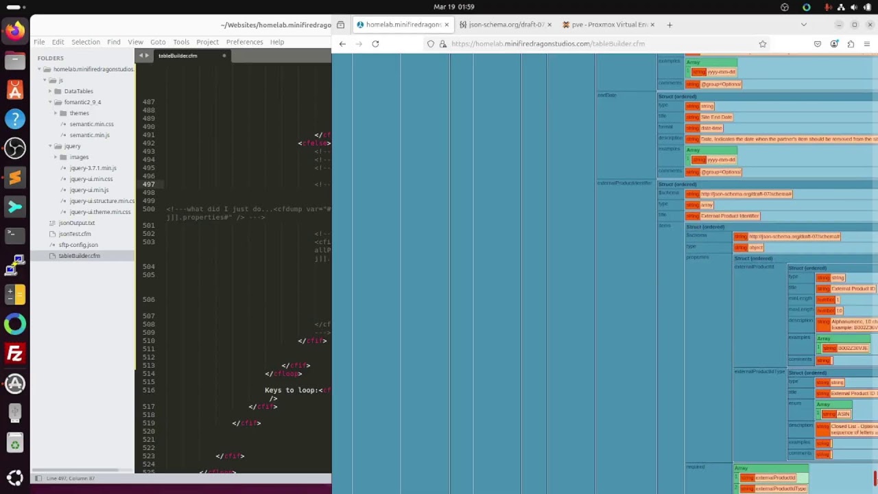Working on building a webapp that will convert JSON Schema into a DataTable - Now with Keyboard ...