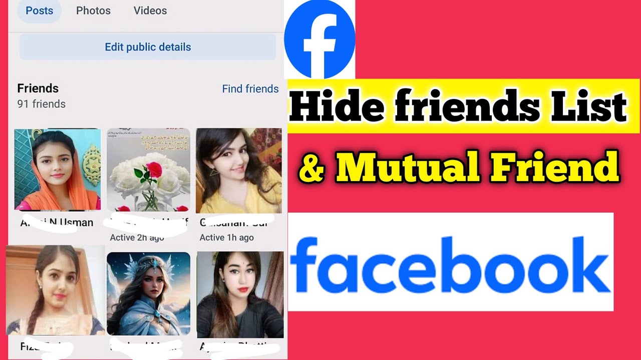 How to Hide Mutual Friend and Friend List on Facebook - Pfix - YouTube