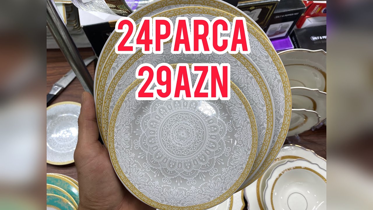 Yep yeni Boşqab dəstləri Üte şkafı Çay stakanları və Nəlbəkiləri - YouTube